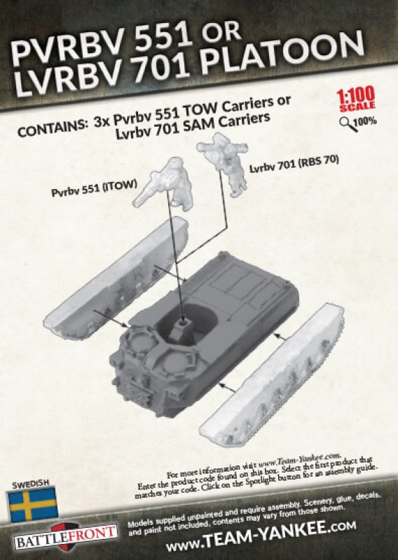 Pvrbv 551 or Lvrbv 701 Platoon WWIII: Team Yankee