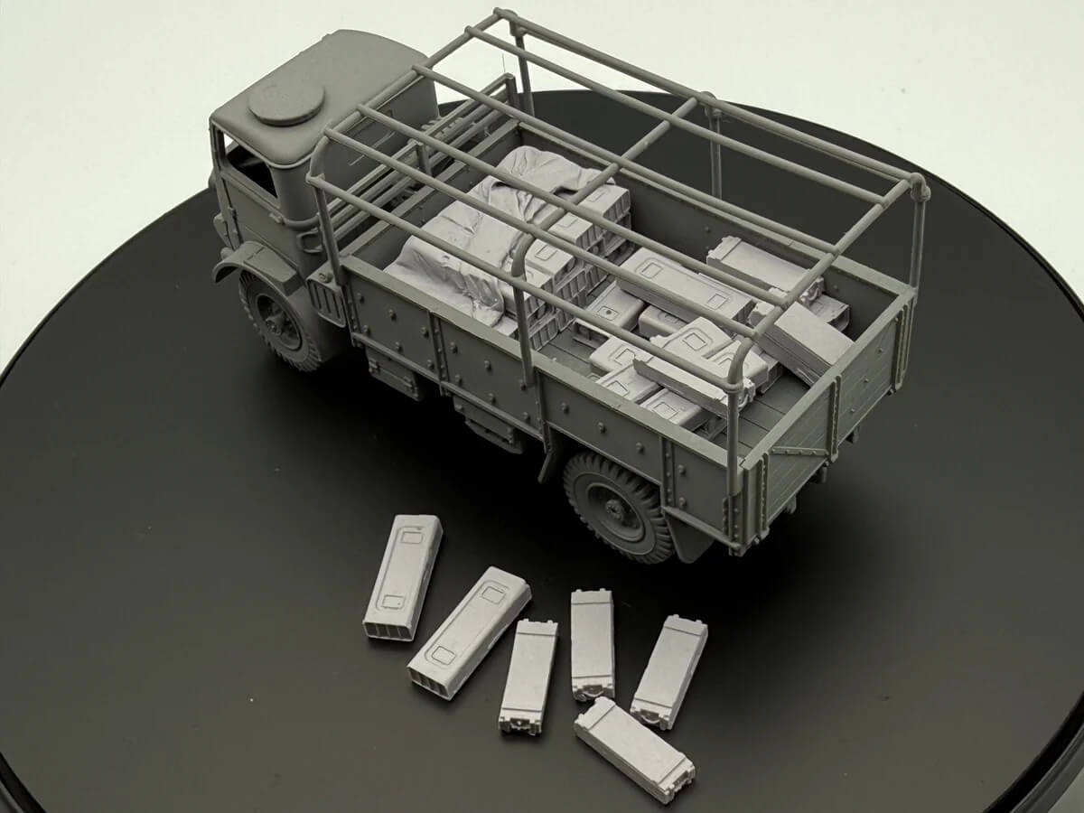 Bedford QLD 17 Pdr Ammo Stowage Kit Rubicon Models