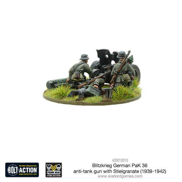 Blitzkrieg German Pak 36 Anti-Tank Gun With Stielgranate Bolt Action