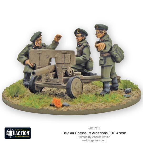 Belgian Chasseurs Ardennais FRC 47mm anti-tank gun Bolt Action